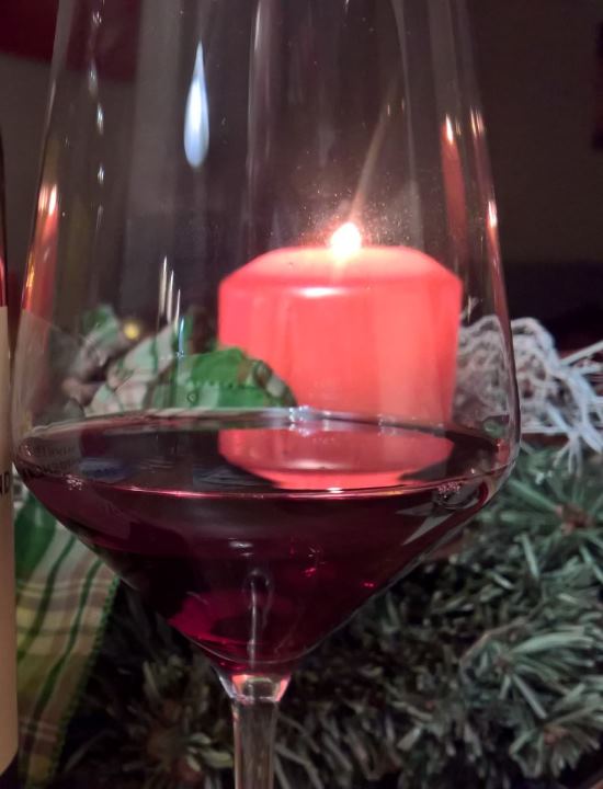 Weinnacht - Rotwein mit Kerze